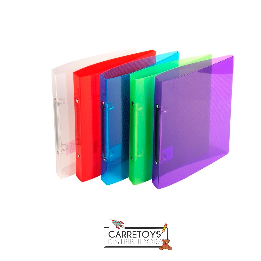 CARPETA 2 X 40 CON ANILLO A4 PLASTICA - THE PEL